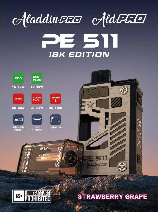 Aladdin Pro PE511 18K 18000 Puffs DSP Pod Fullset and Cartridge - Vape ...